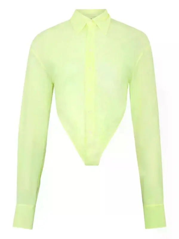 Dsquared2 Sheer Cut-out Back Shirt - Yellow