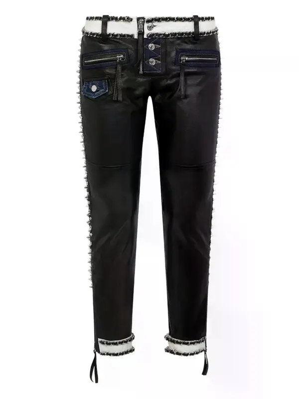 Dsquared2 Chic Rebel Biker Trousers - Black