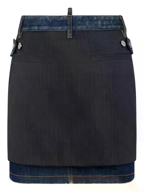 Dsquared2 Striped Midi Skirt