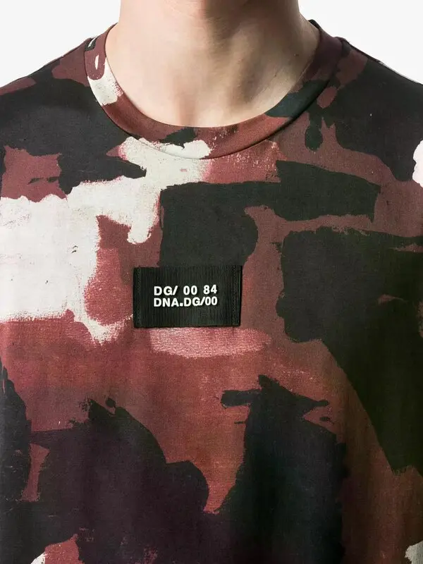 Dolce & Gabbana Camouflage Print Cotton T-shirt