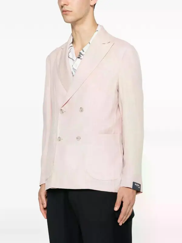 BARBA NAPOLI Easy Double-breasted Peak-lapel Blazer
