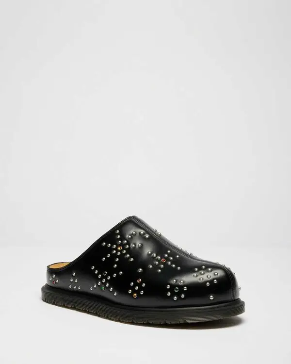 Dr. Martens San Studded Leather Mules - Black