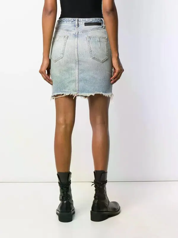 BEN TAVERNITI UNRAVEL PROJECT Zip Pockets Denim Skirt