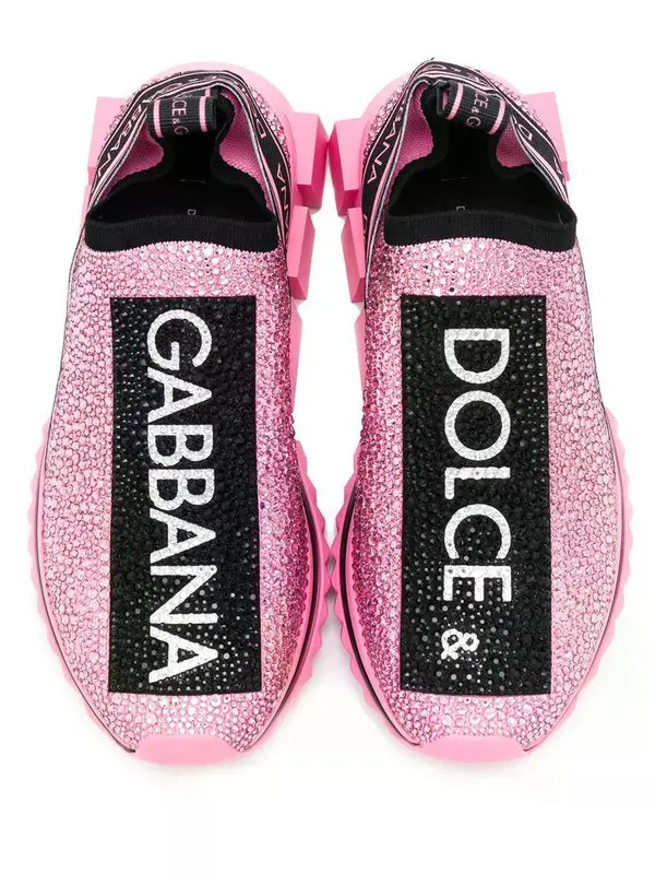Dolce & Gabbana Sorrento Embellished Slip-on Sneakers