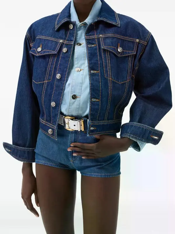 Versace Slim-fit Denim Blouson Jacket