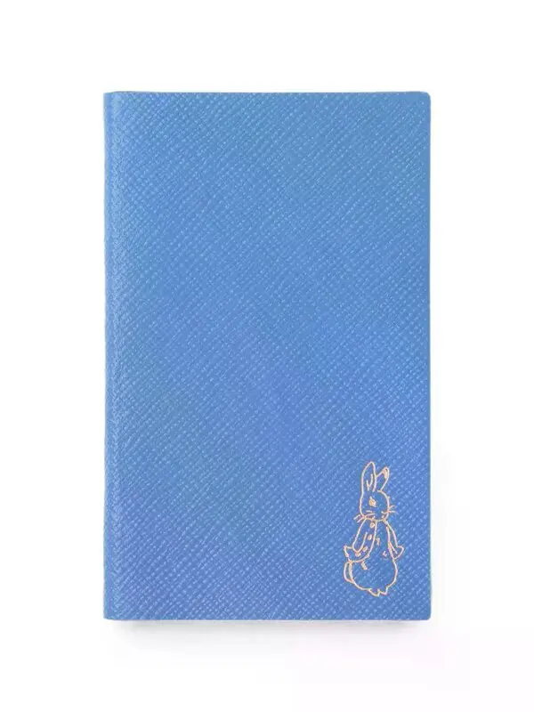 Smythson X Peter Rabbit And Friends Panama Leather Notebook - Blue