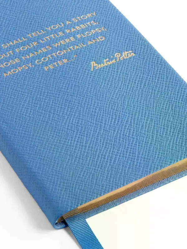 Smythson X Peter Rabbit And Friends Chelsea Panama Leather Notebook