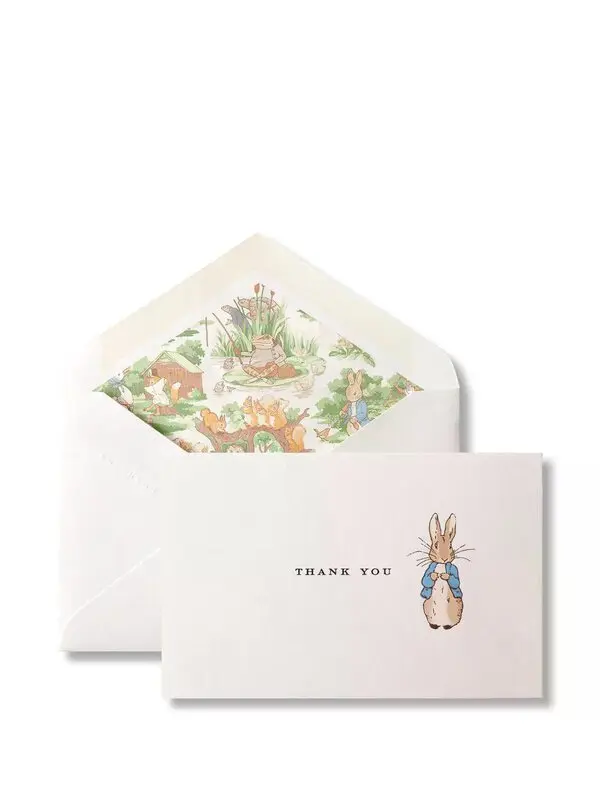 Smythson X Peter Rabbit And Friends Thank You Cards - White