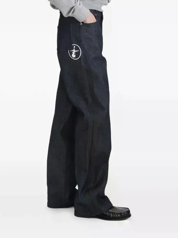 A.p.c. Indigo Denim Jeans With Logo Detail
