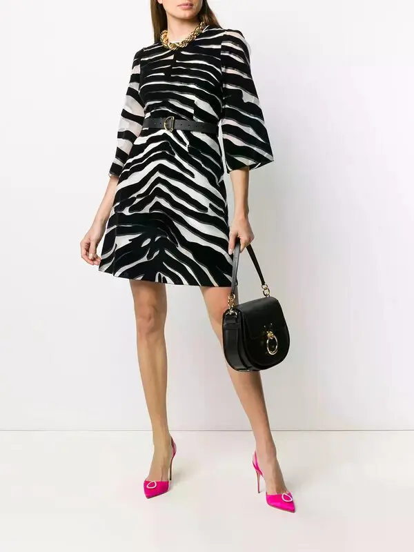 Dolce & Gabbana Zebra Print Sheer Dress