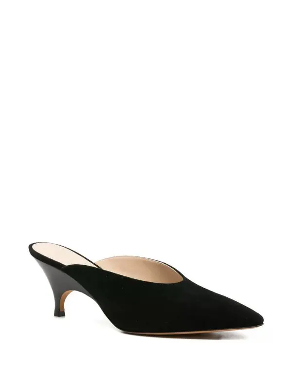 Le Monde Beryl Petra Suede Heeled Mules