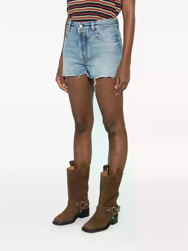 Miu Miu Raw-cut Denim Shorts