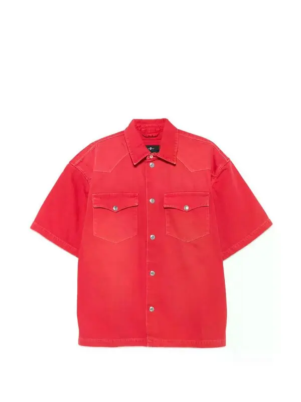 7 For All Mankind Logo-patch Short-sleeve Overshirt