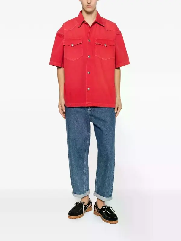 7 For All Mankind Logo-patch Short-sleeve Overshirt