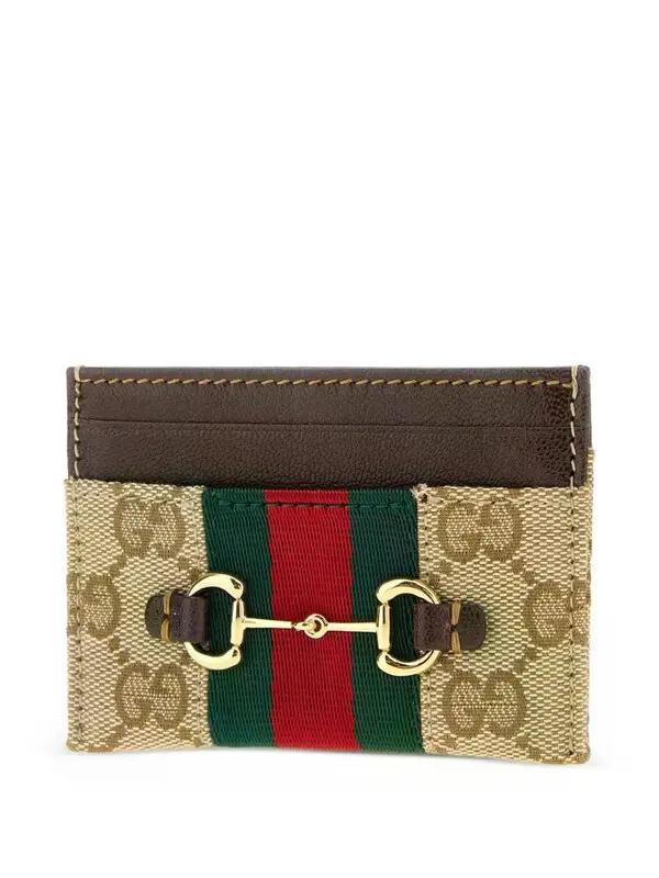 Gucci Horsebit Web-stripe Card Holder