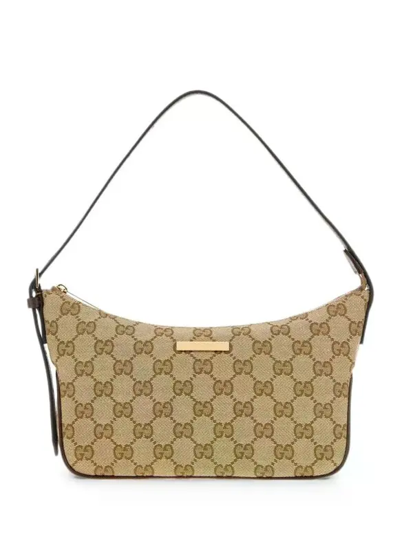 Gucci Small Lunetta Shoulder Bag In Beige Gg Supreme