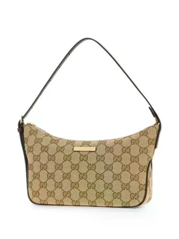 Gucci Small Lunetta Shoulder Bag In Beige Gg Supreme