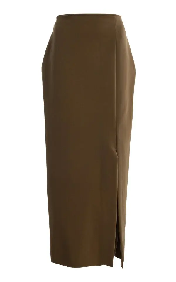 HOUSE OF DAGMAR High-rise Midi Skirt - Olive