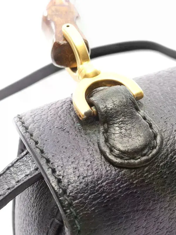 Gucci Bamboo Turn-lock Shoulder Bag - Black