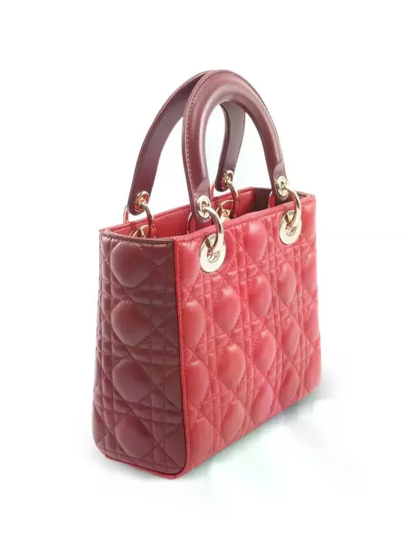 Dior Lady Mini Tote Bag - Red