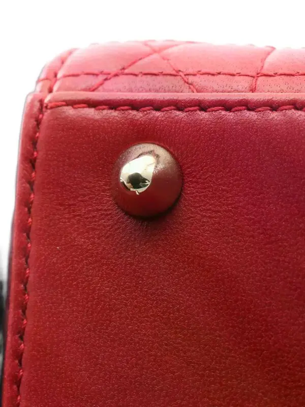 Dior Lady Mini Tote Bag - Red