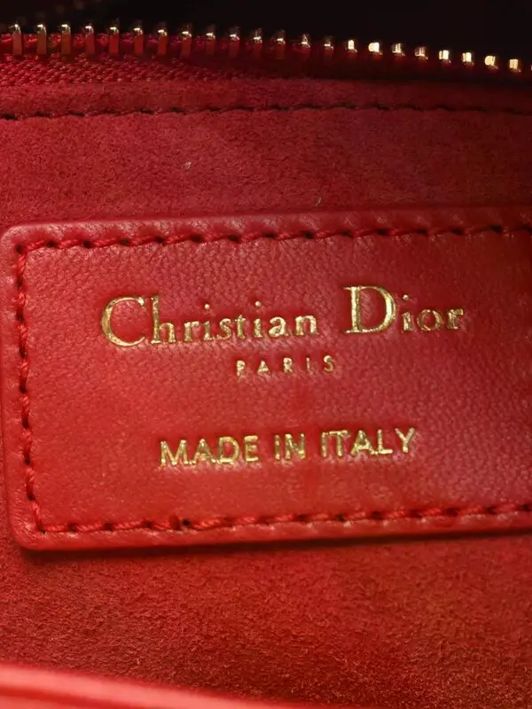 Dior Lady Mini Tote Bag - Red
