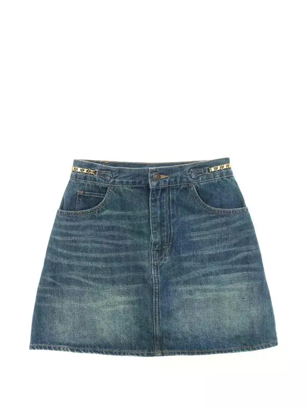 Celine 2010s Triomphe Mini Skirt