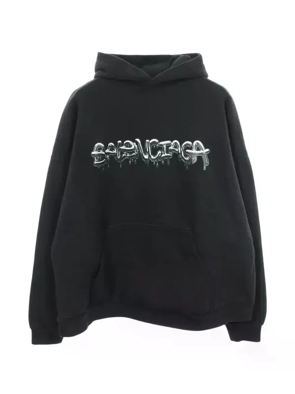 Balenciaga Logo Print Hoodie