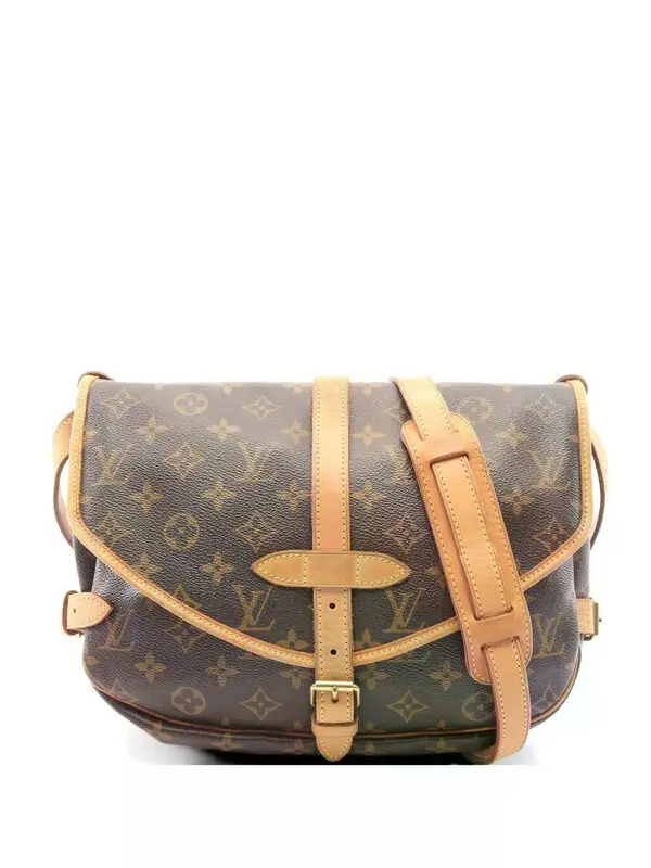 LOUIS VUITTON 2004 Saumur Monogram Shoulder Bag - Brown