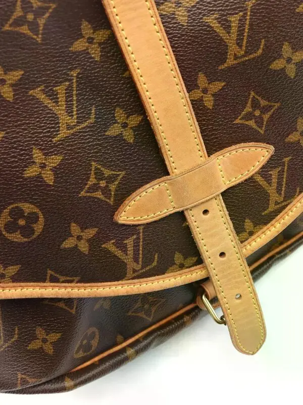 LOUIS VUITTON 2004 Saumur Monogram Shoulder Bag - Brown