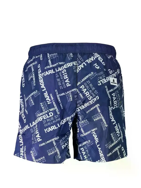 Karl Lagerfeld All-over Logo Print Swim Shorts