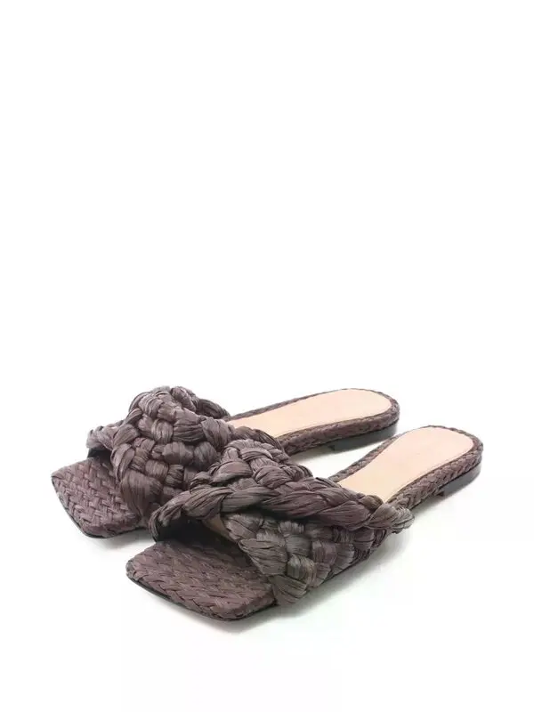 Bottega Veneta Raffia Flat Sandals