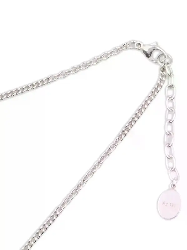 Dior Sterling Logo-engraved Bar Necklace
