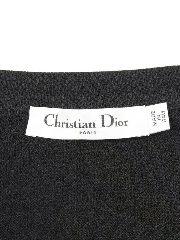 Dior 2000s Logo-embossed Knit Dress