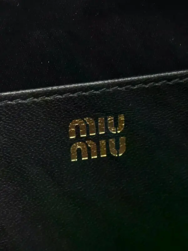 Miu Miu Matelassé Leather Handbag - Black