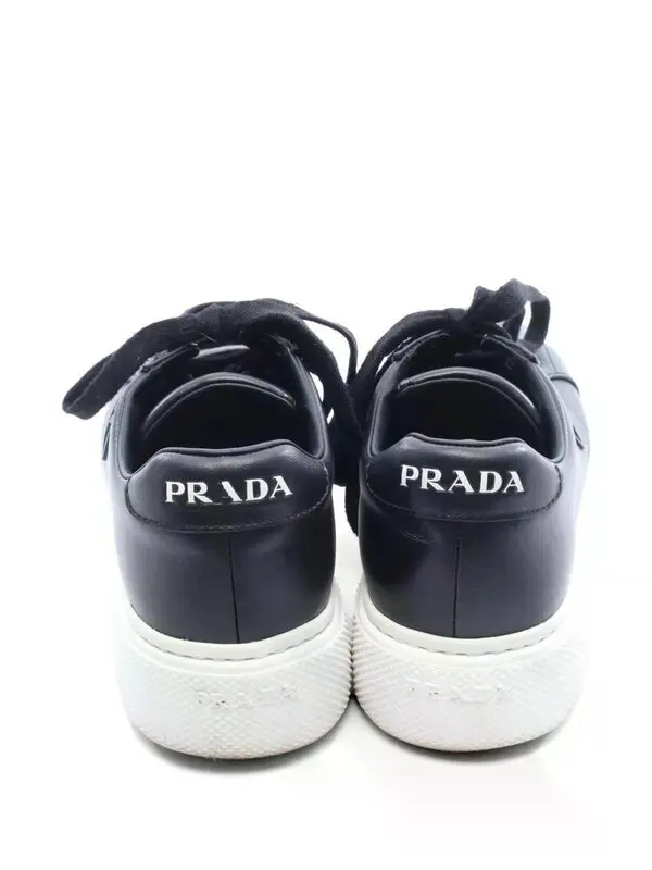 Prada Leather Triangle Logo Low-top Sneakers