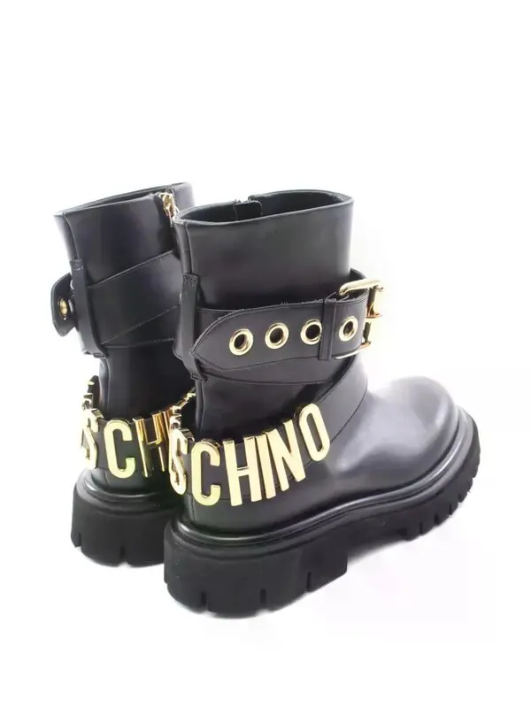 Moschino Buckle-detail Combat Boots