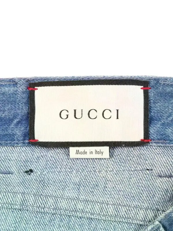 Gucci Strawberry Embroidered Jeans