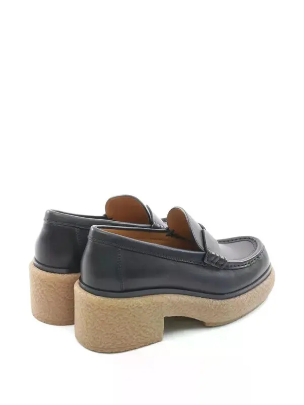 Hermès Platform Leather Loafers
