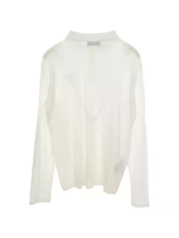 Miu Miu Long-sleeve Polo Shirt With Chest Logo Patch