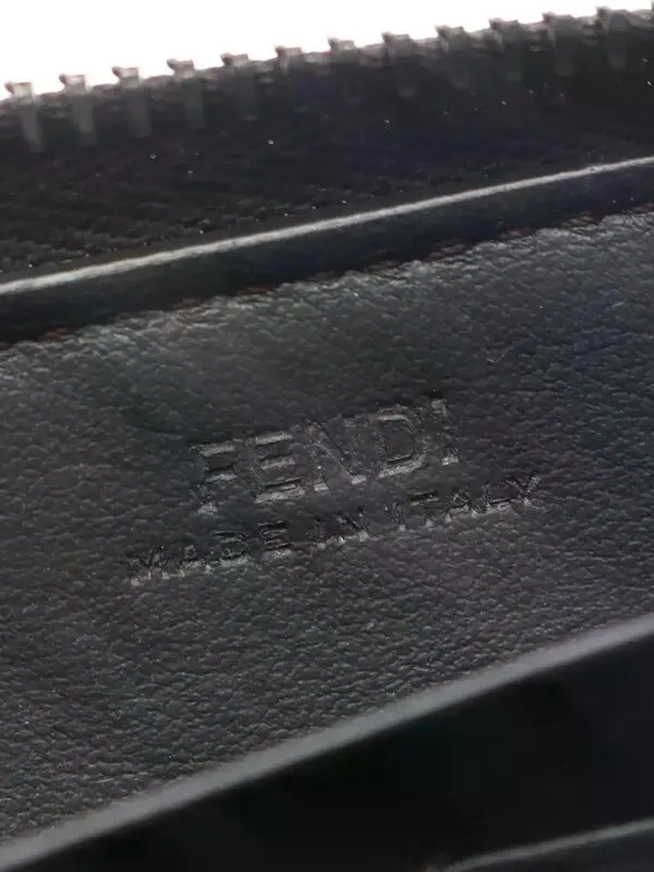 Fendi 2000s Diagonal Zip Round-zipper Wallet