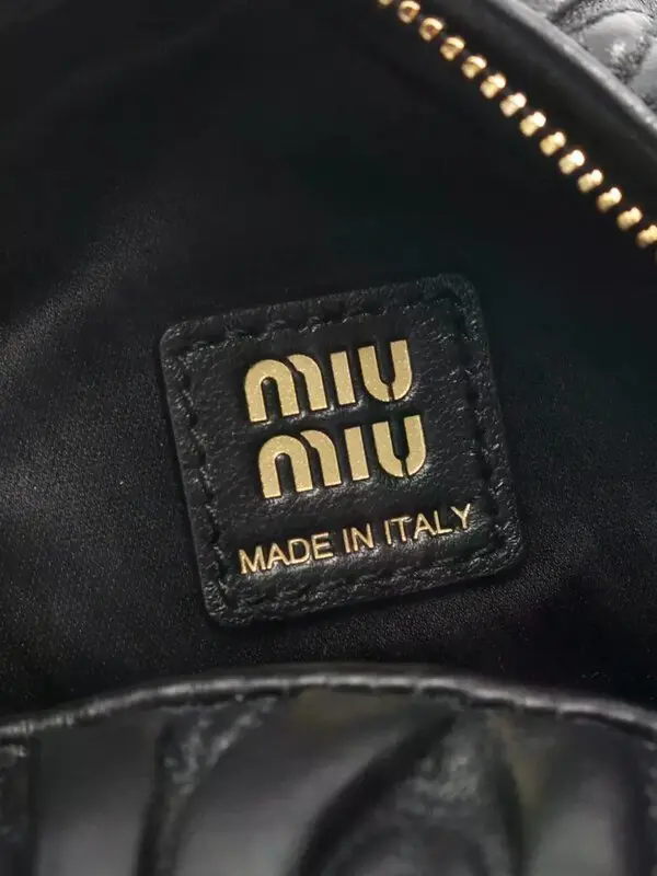 Miu Miu Matelassé Shoulder Bag - Black