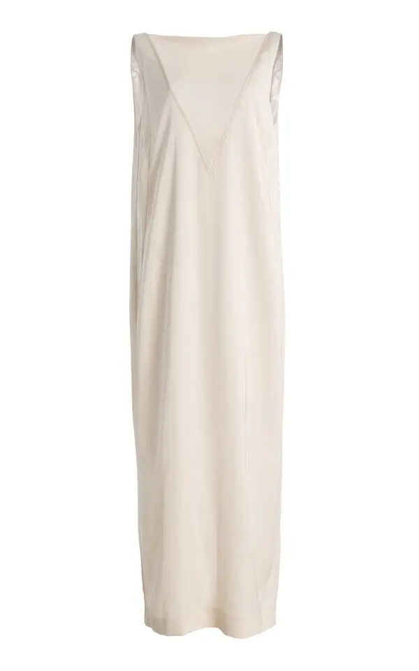 HOUSE OF DAGMAR Satin Maxi Dress - Ivory
