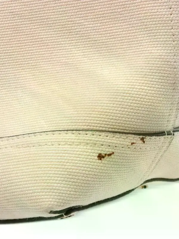 JIMMY CHOO Leather Trimmed Canvas Tote Bag
