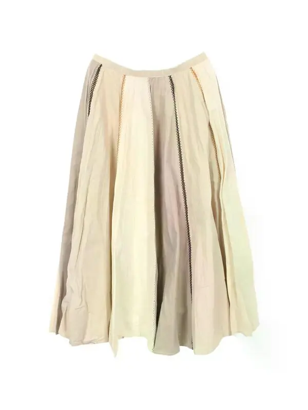 Dior Pleated Patchwork Midi Skirt