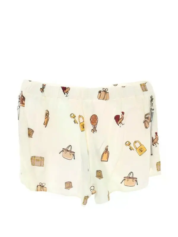 LOUIS VUITTON All-over Pattern Silk Shorts