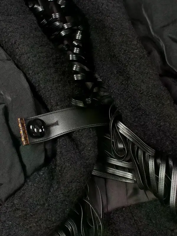 LOUIS VUITTON Silk Bouclé Fringe Cocoon Jacket