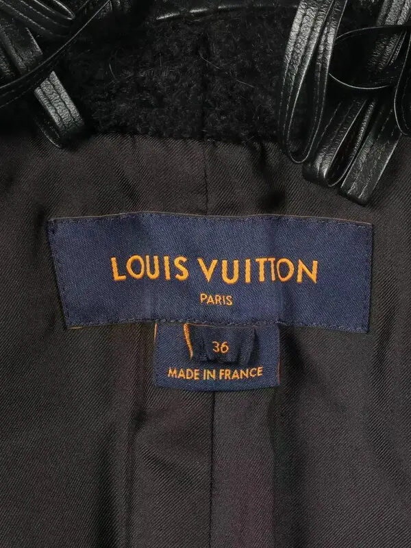 LOUIS VUITTON Silk Bouclé Fringe Cocoon Jacket