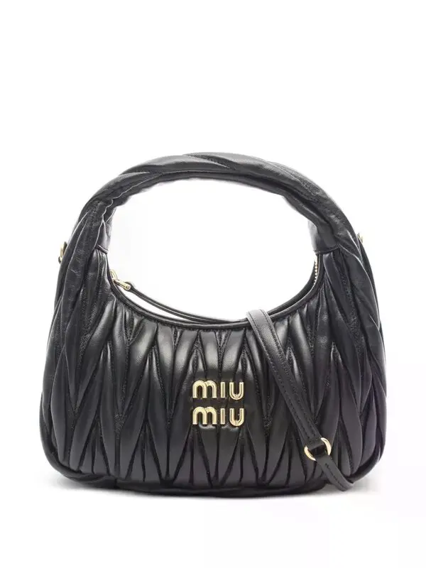 Miu Miu Matelassé Handbag - Black