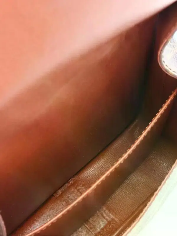 LOUIS VUITTON Monogram Cartouchière Leather Shoulder Bag